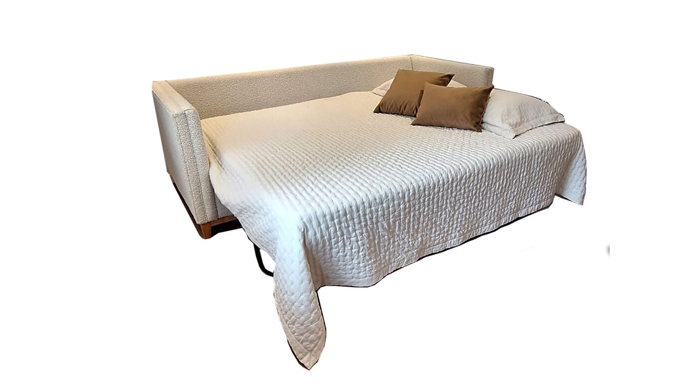 Sofá cama Capri Lounge tela Boucle - Domo Sofá Cama